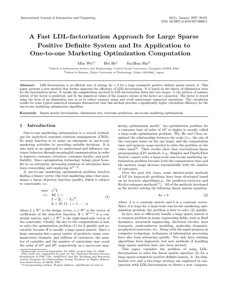 LDL Factorizacion | Download Free PDF | Matrix (Mathematics ...