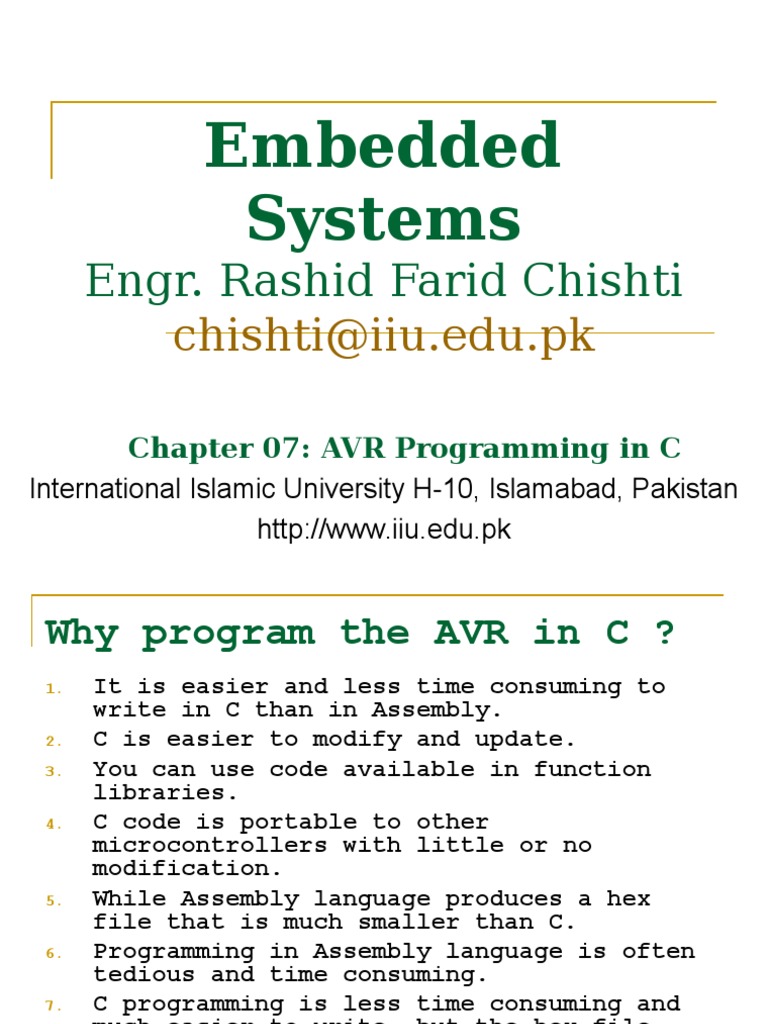 Ch03 Avr Programming In C Pdf C Programming Language Digital 6680