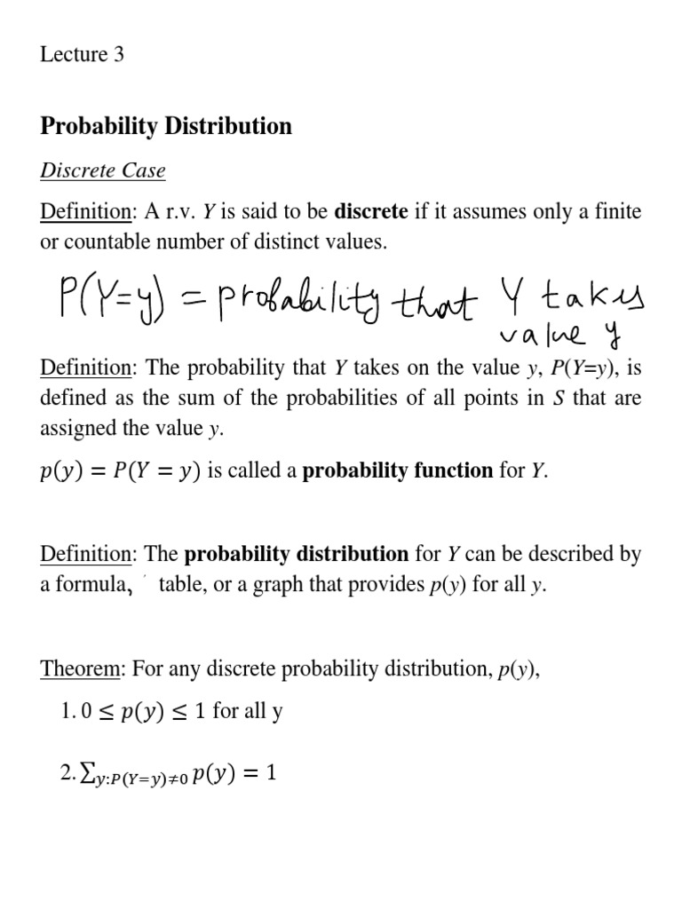 sta255_Lecture3 | Probability Theory | Probability Distribution