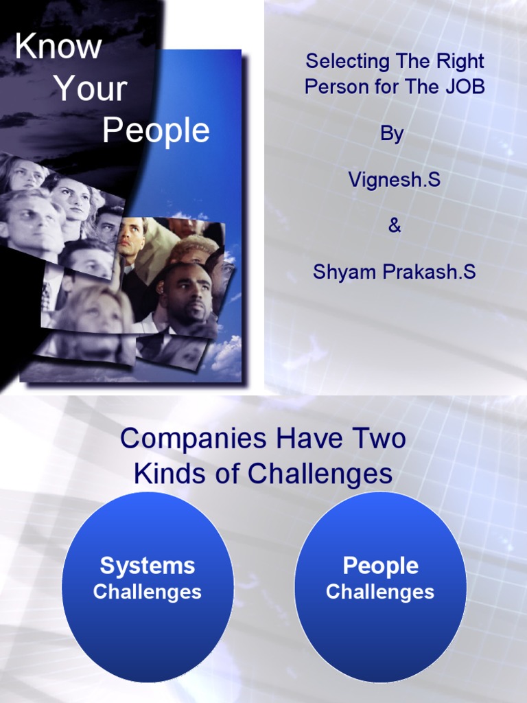 Selecting The Right Person | PDF | Recruitment | Applied Psychology