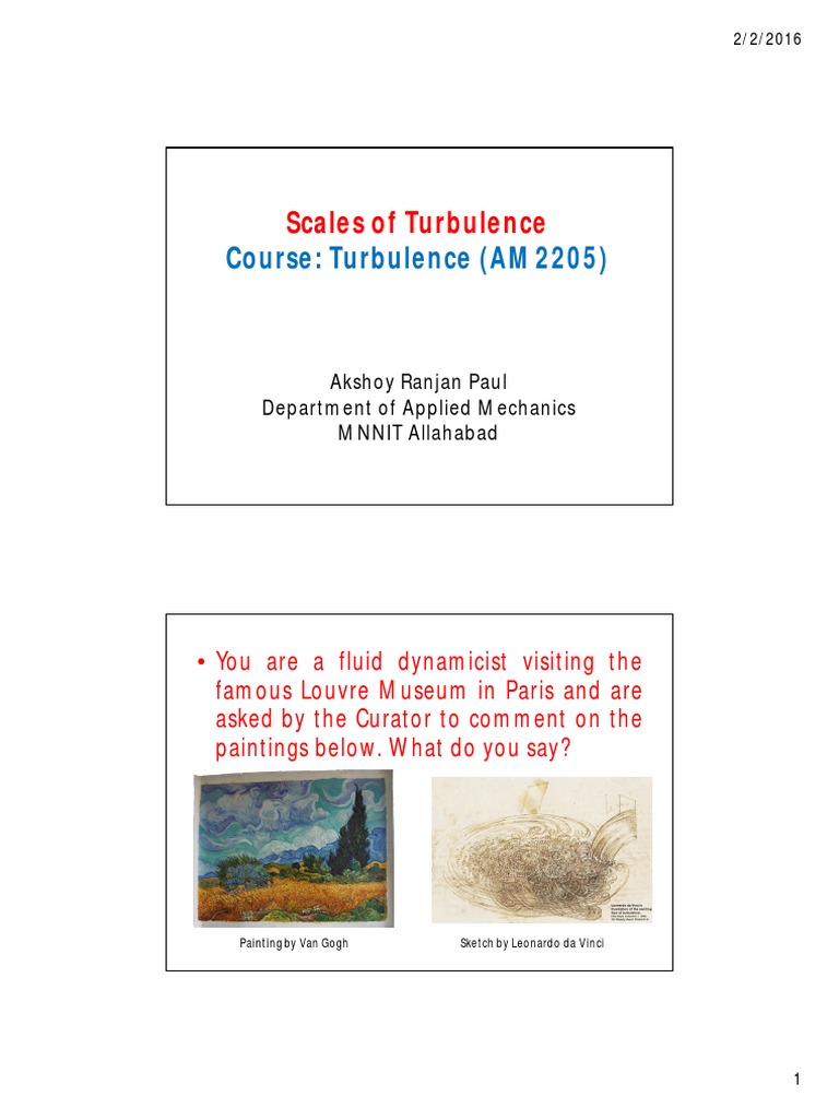kolmogorov scales of turbulence | Turbulence | Reynolds Number