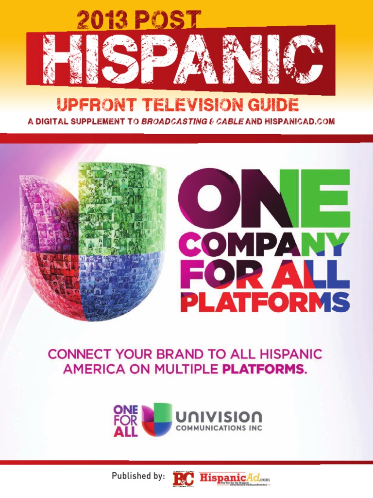 2013 Cable Hispanic Upfront Guide | PDF | Univision | Hispanic And ...