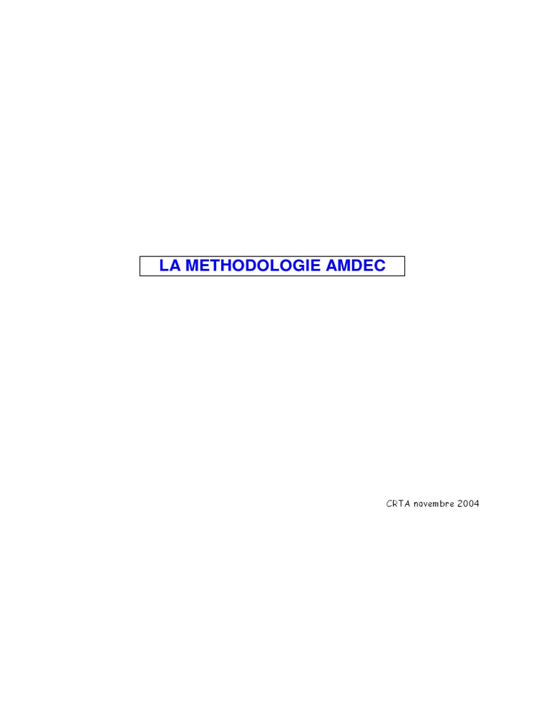 04 Méthode AMDEC PDF | PDF