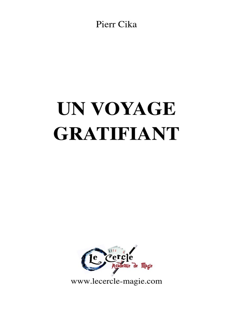 Pierr Cika - Un Voyage Gratifiant | PDF | Magie (Illusion) | Pourboire