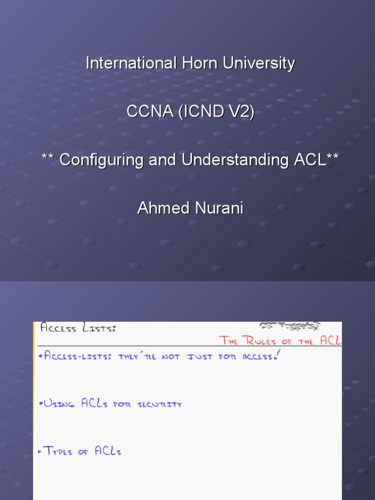 10 CCNA ICND2 - Configuring and Understanding ACL | PDF | Computer Networking