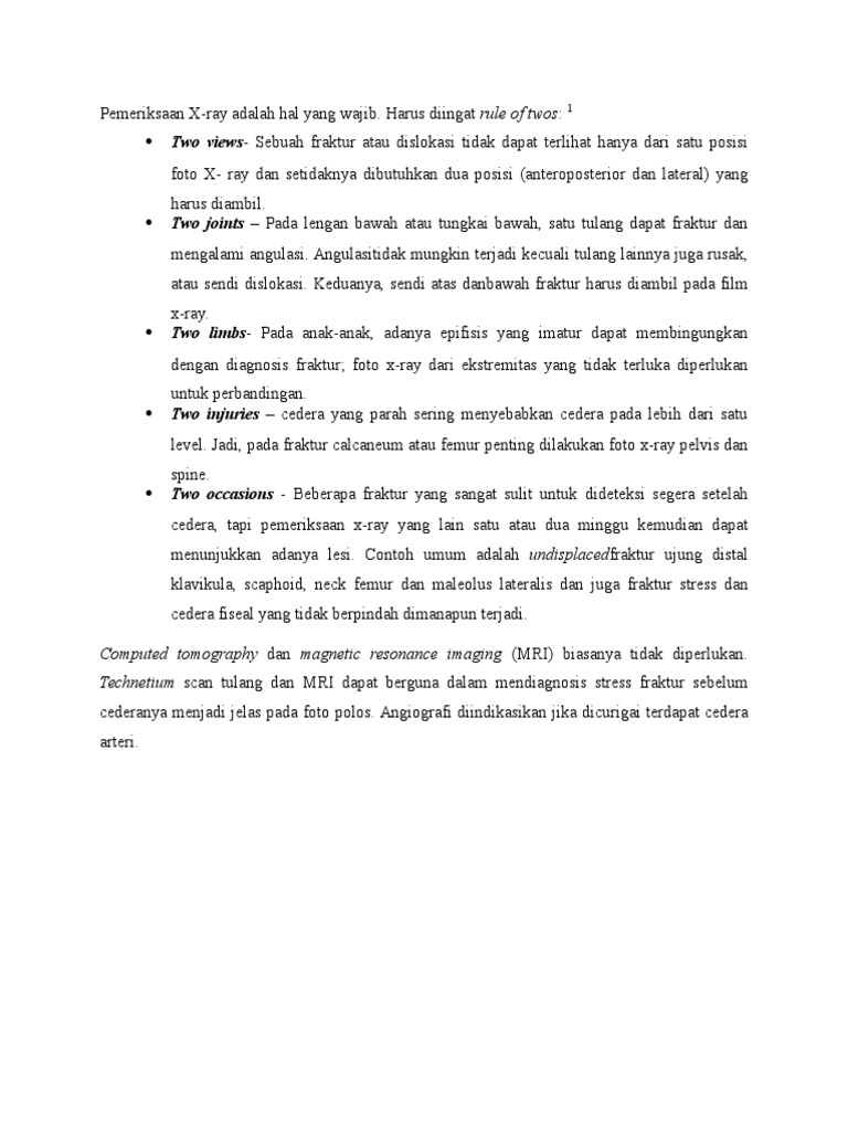 Rule of Twos in X-Ray Examination | PDF