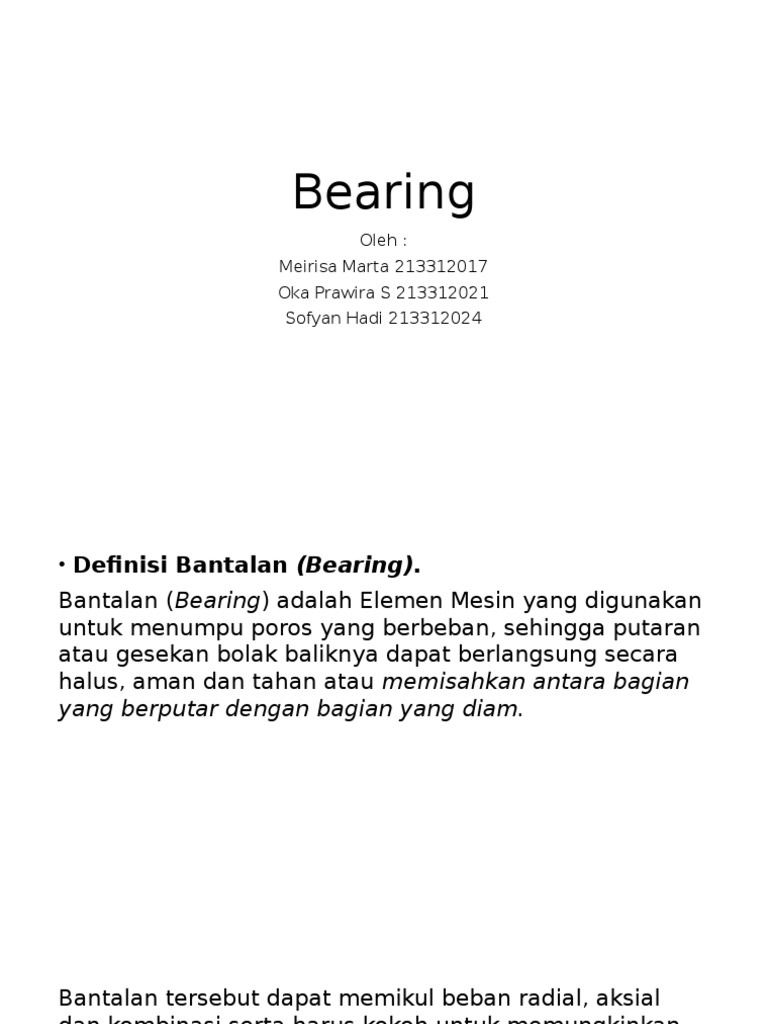 Kode Ukuran dan Klasifikasi Bearing | PDF | Teknologi & Rekayasa