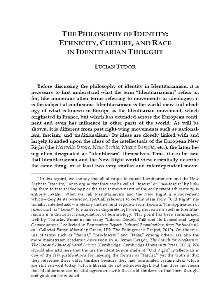 The Philosophy of Identity | PDF | Race (Human Categorization) | Ethnic ...