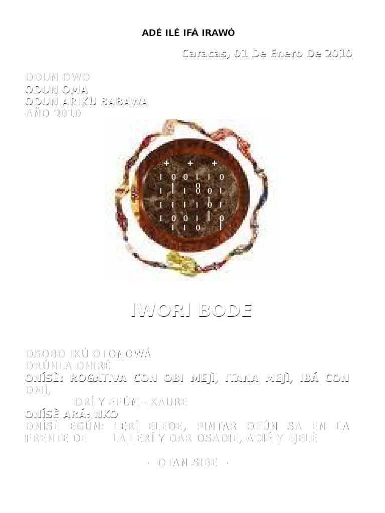 Iwori Bode: Ebo y Consejos 2010 | PDF