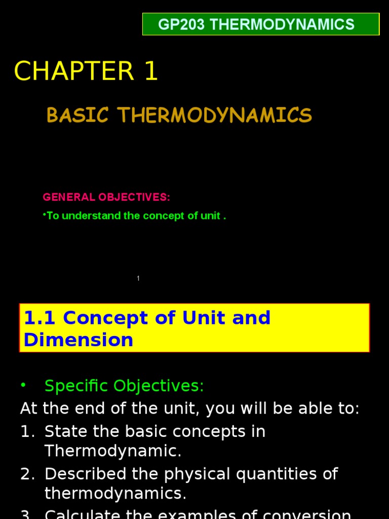 Chapter 1 Basic Thermodynamics | PDF | Gases | Heat