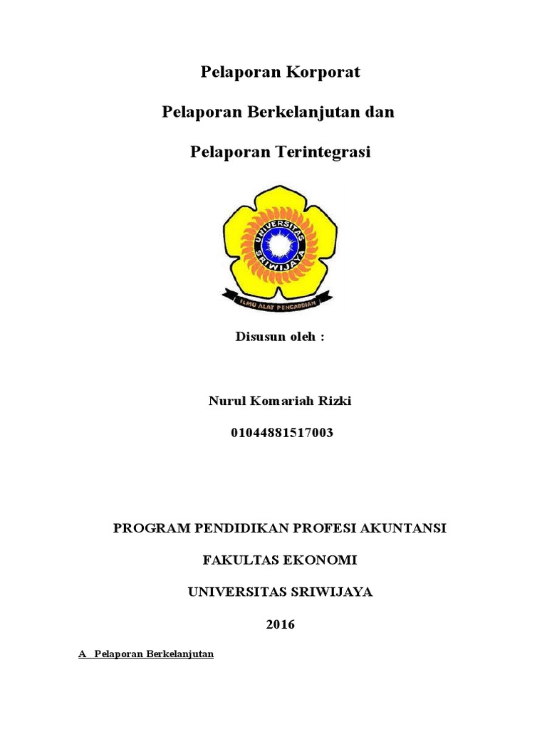 Pelaporan Korporat 2 - Pelapoan Berkelanjutan Dan Pelaporan ...