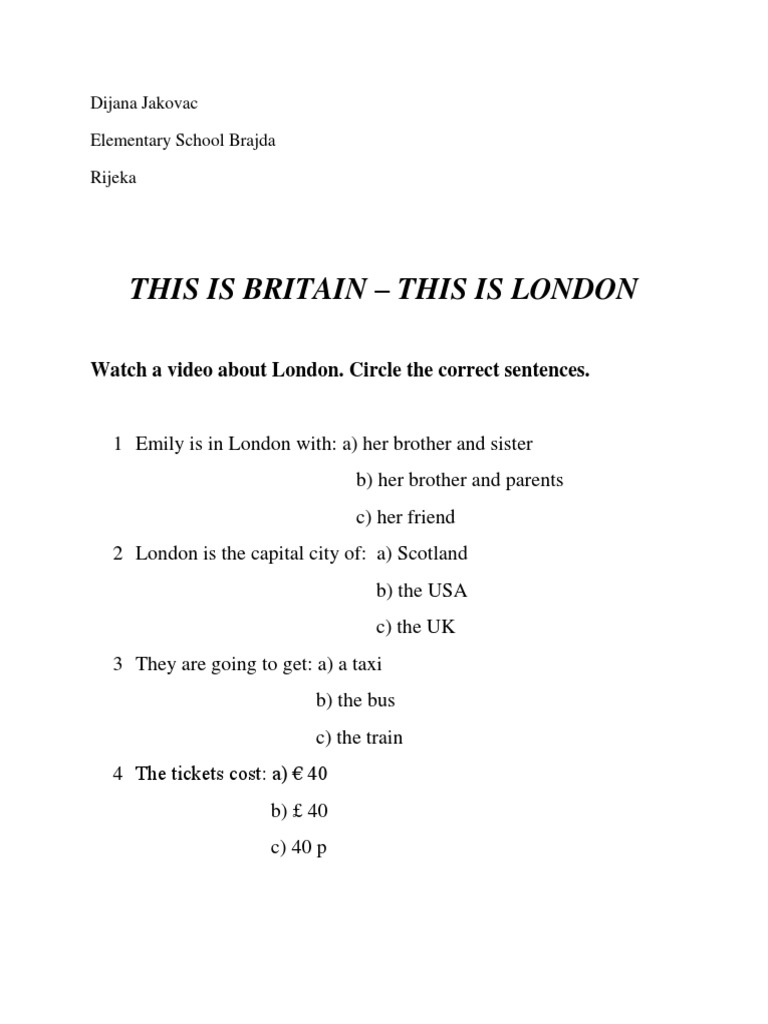 This Is Britain - This Is London | PDF
