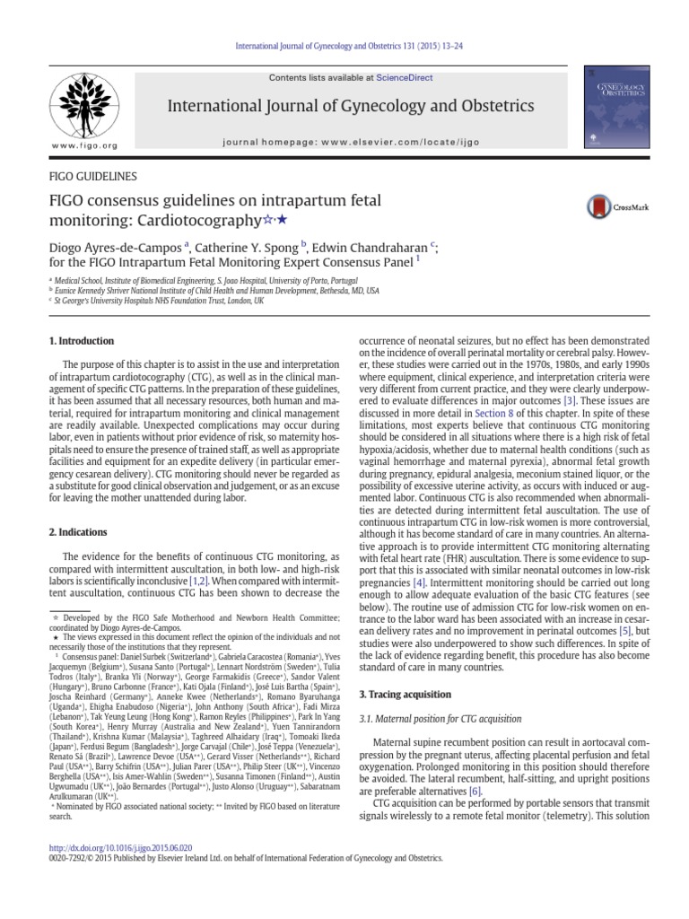 CTG FIGO | Childbirth | Maternal Health