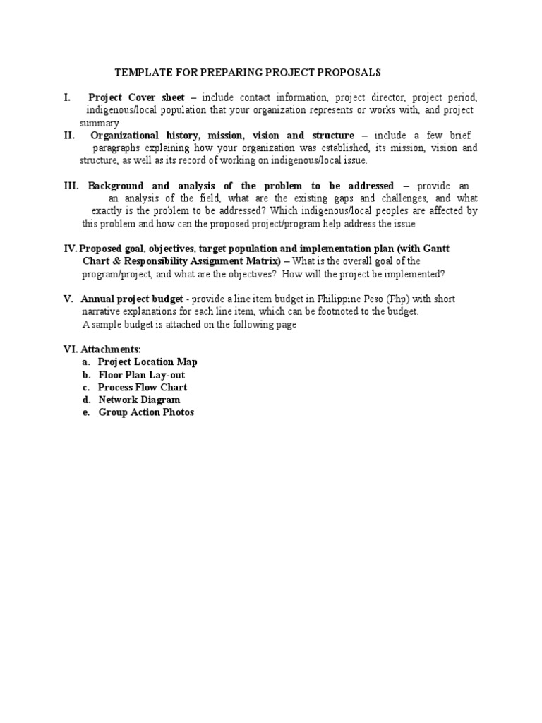 Project Proposal Preparation Template | PDF | Business