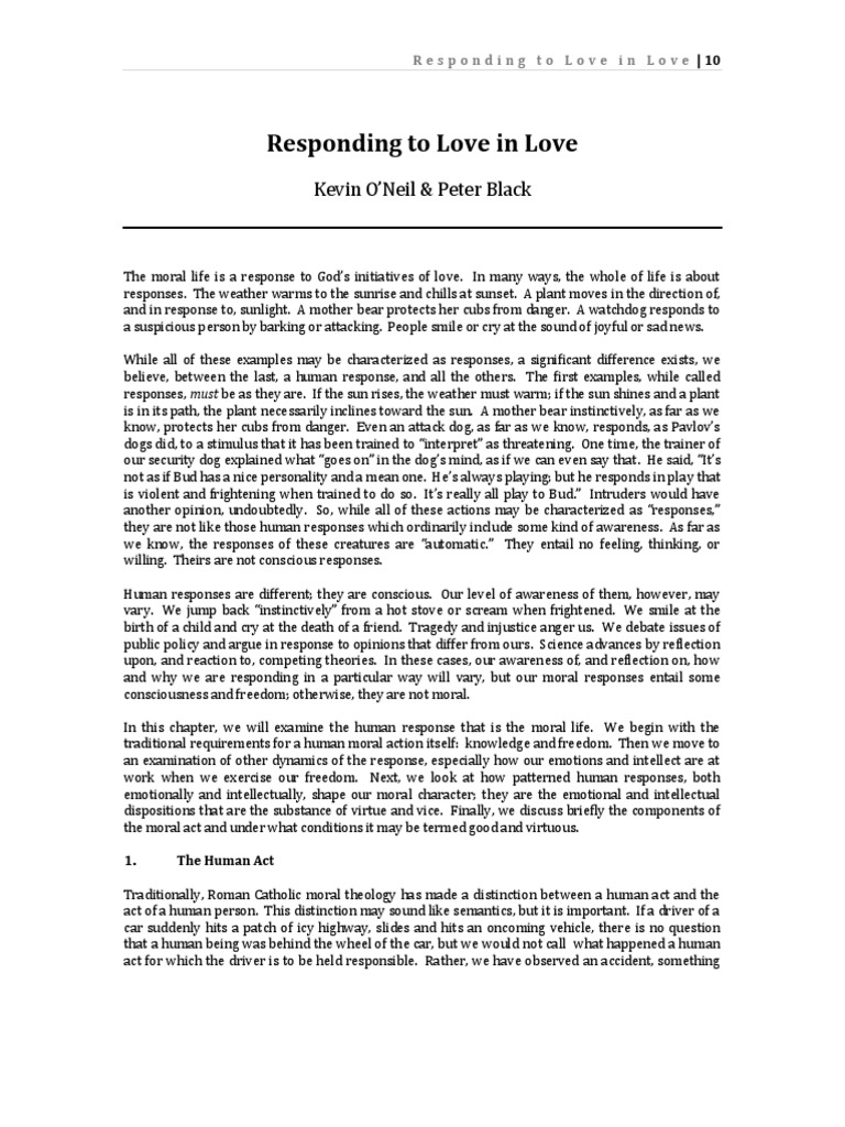 2 Responding To Love PDF | PDF | Free Will | Courage
