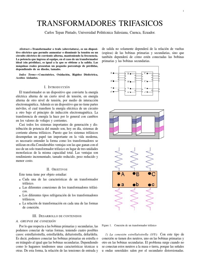 Transformador Trifasico | PDF | Transformador | Inductor Transformador Trifasico | PDF | Transformador | Inductor