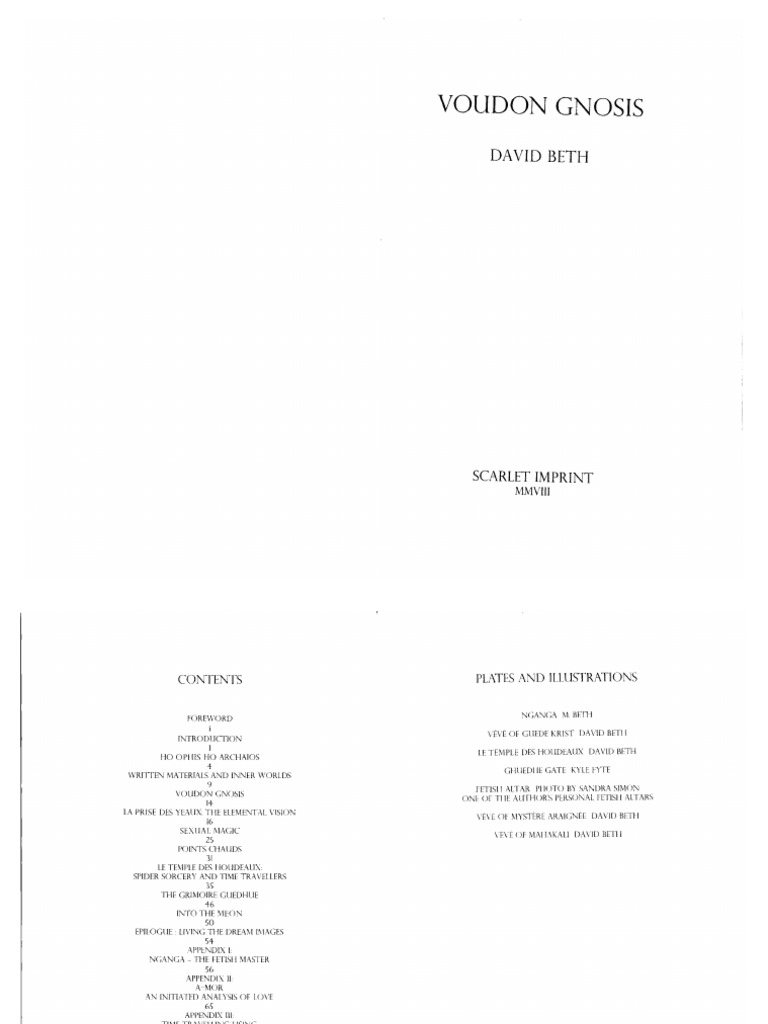 Beth, David - Voudon Gnosis | PDF | Western Esotericism | Paranormal