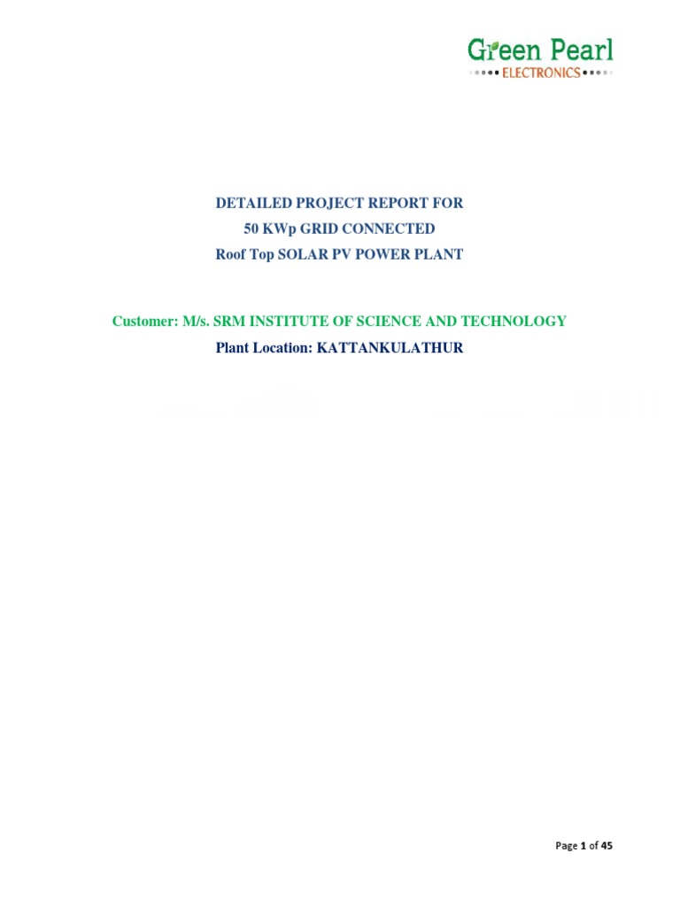 Solar Power Plant Design | PDF | Thin Film Solar Cell | Solar Cell