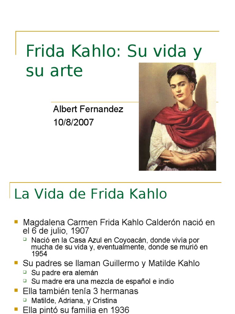 Frida Kahlo Presentacion | Descargar gratis PDF | Modernismo | Pinturas