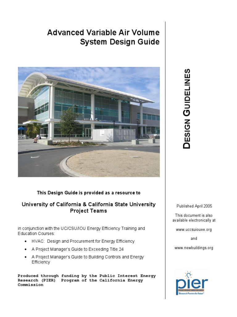 VAV Design Guide | PDF | Hvac | Duct (Flow)