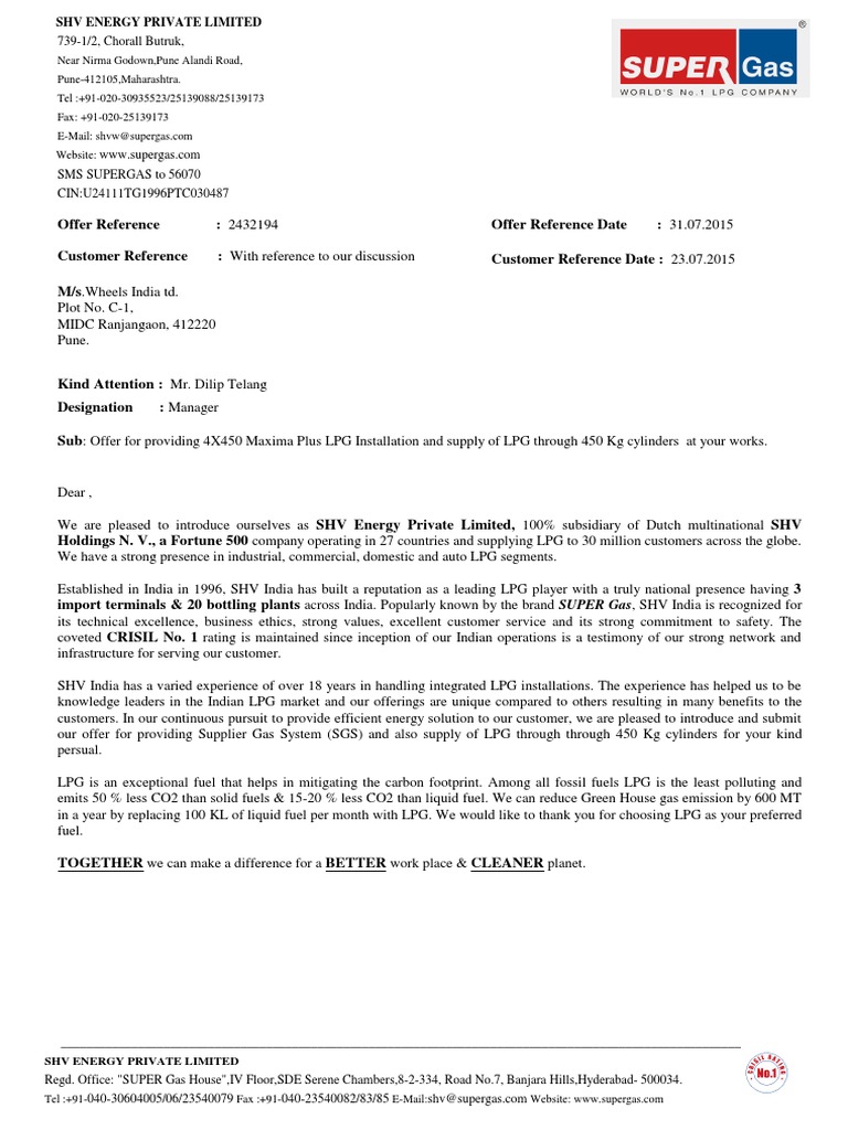 0002432194 | Liquefied Petroleum Gas | Invoice