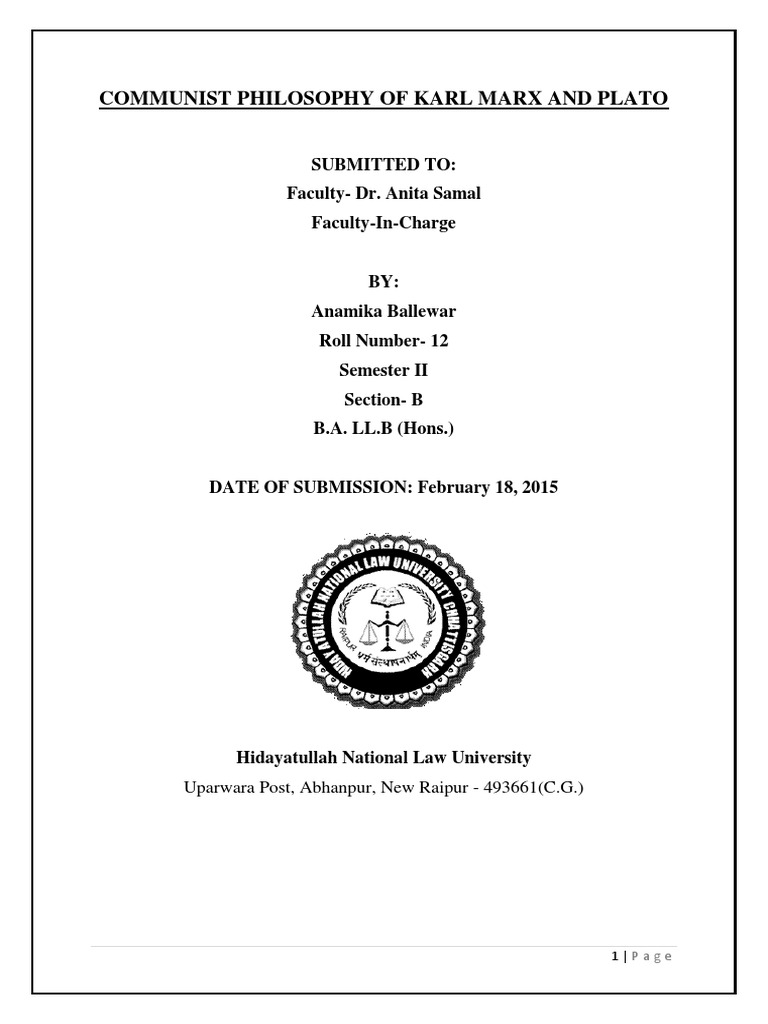 Communist Philosophy of Karl Marx and Plato | PDF | Communism | Leninism