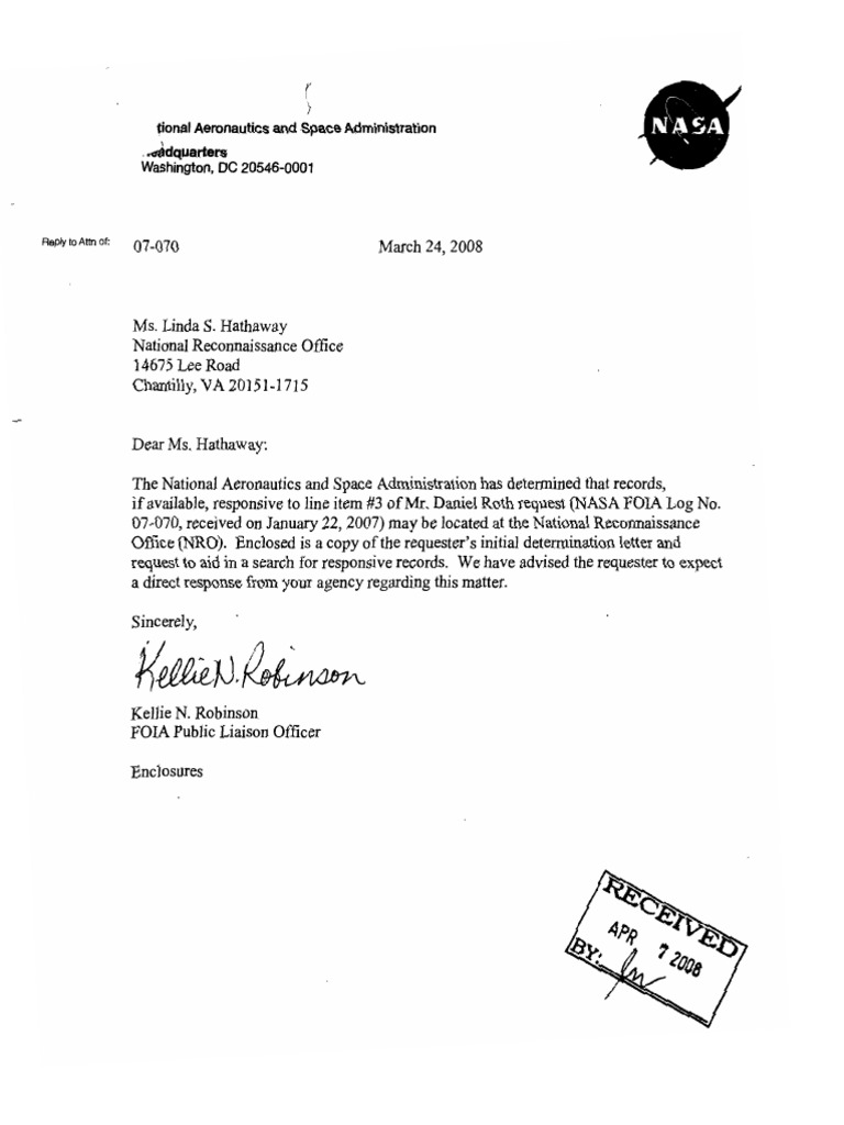 CREW: National Aeronautics and Space Administration: NASA Response ...