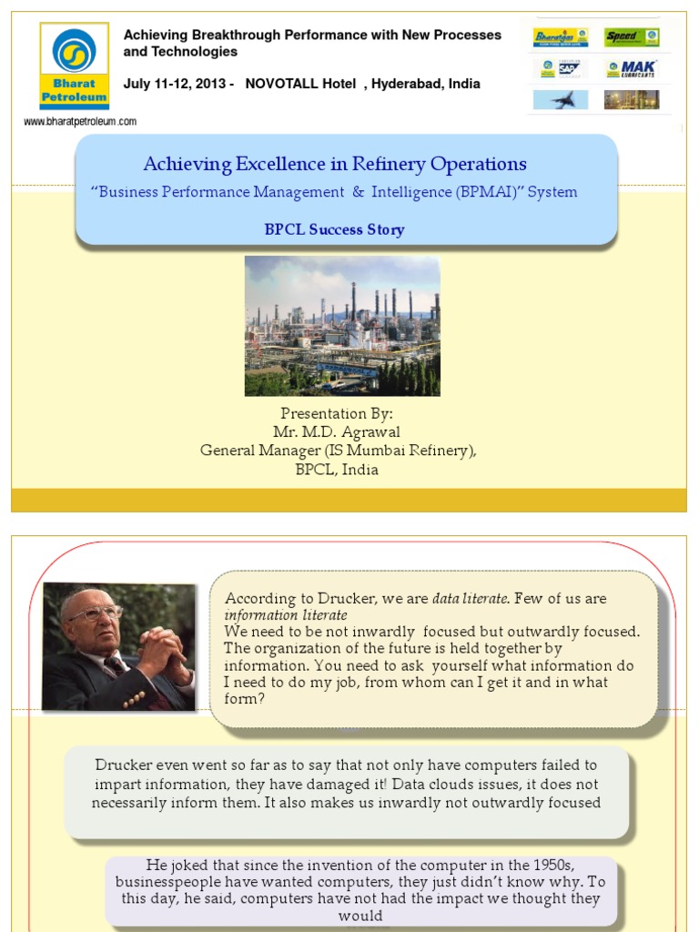 BPCL Refinery Operations Insights | PDF | Business Process Management ...