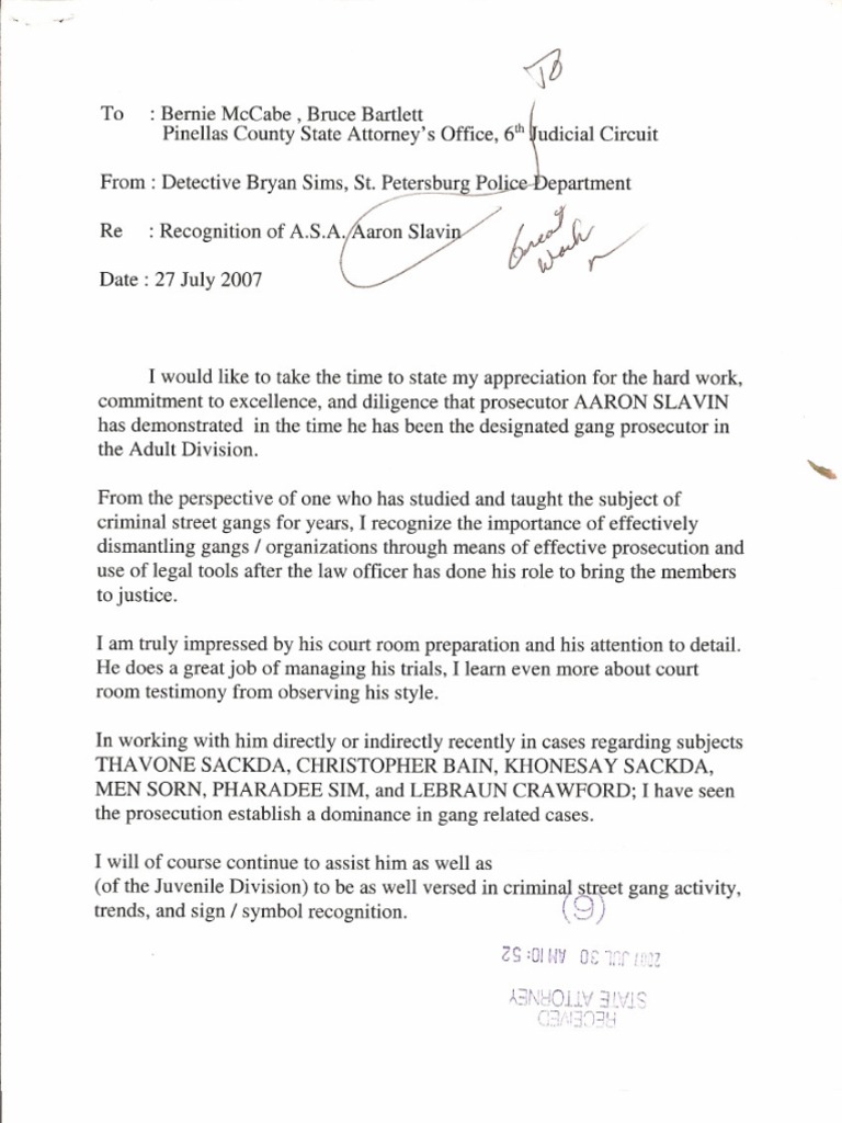 Bryan Sims Letter | PDF