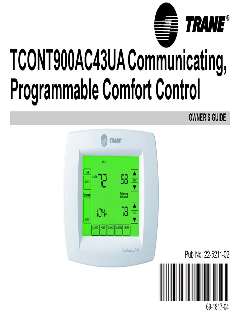 Trane Programmable Thermostat Manual