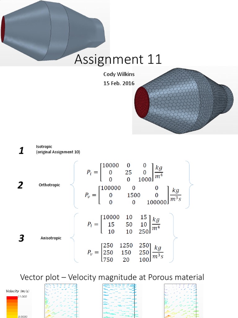 Star CCM+ Orthotropic, Anisotropic & Isotropic Comparison | PDF