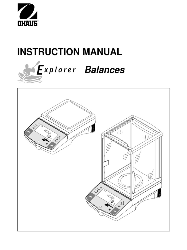 Manual Balanza Ohaus Explorer | PDF | Weighing Scale | Electromagnetic ...
