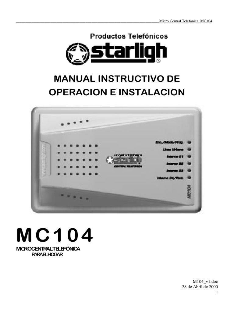User Starligh Mc104 | PDF | Teléfono | Memoria flash