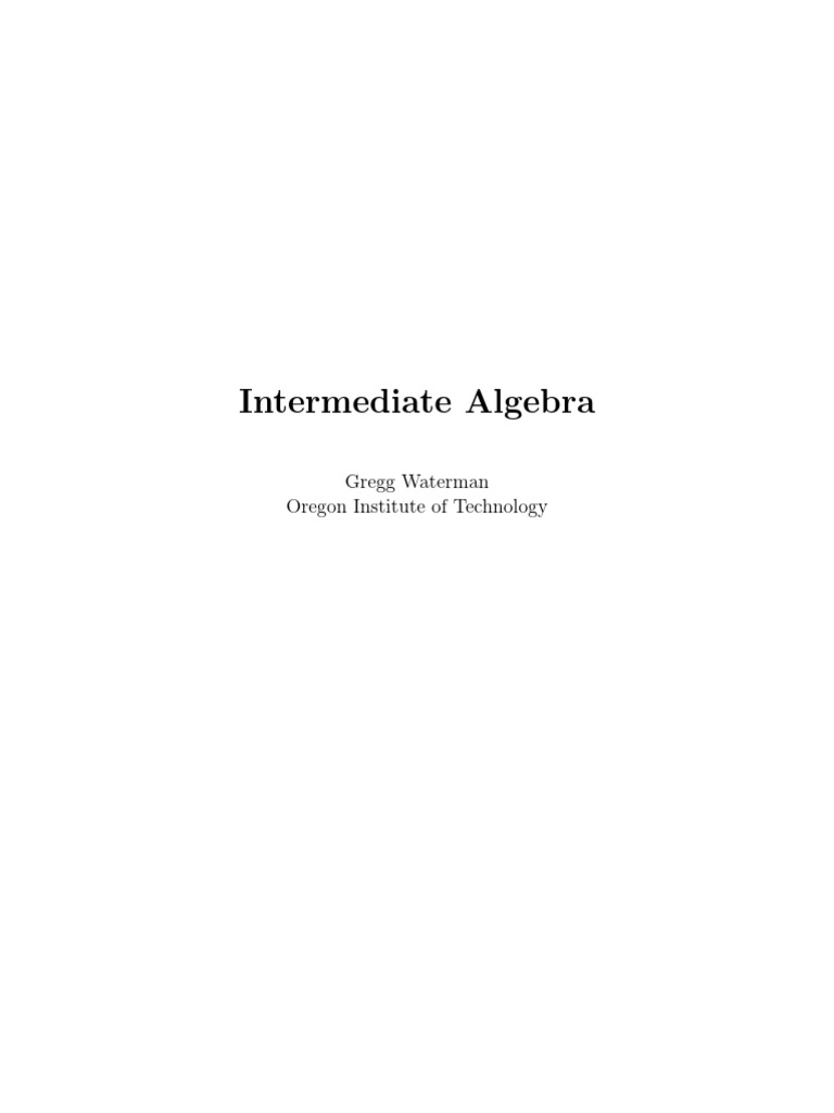 Intermediate Algebra Textbook | PDF | Equations | Fraction (Mathematics)