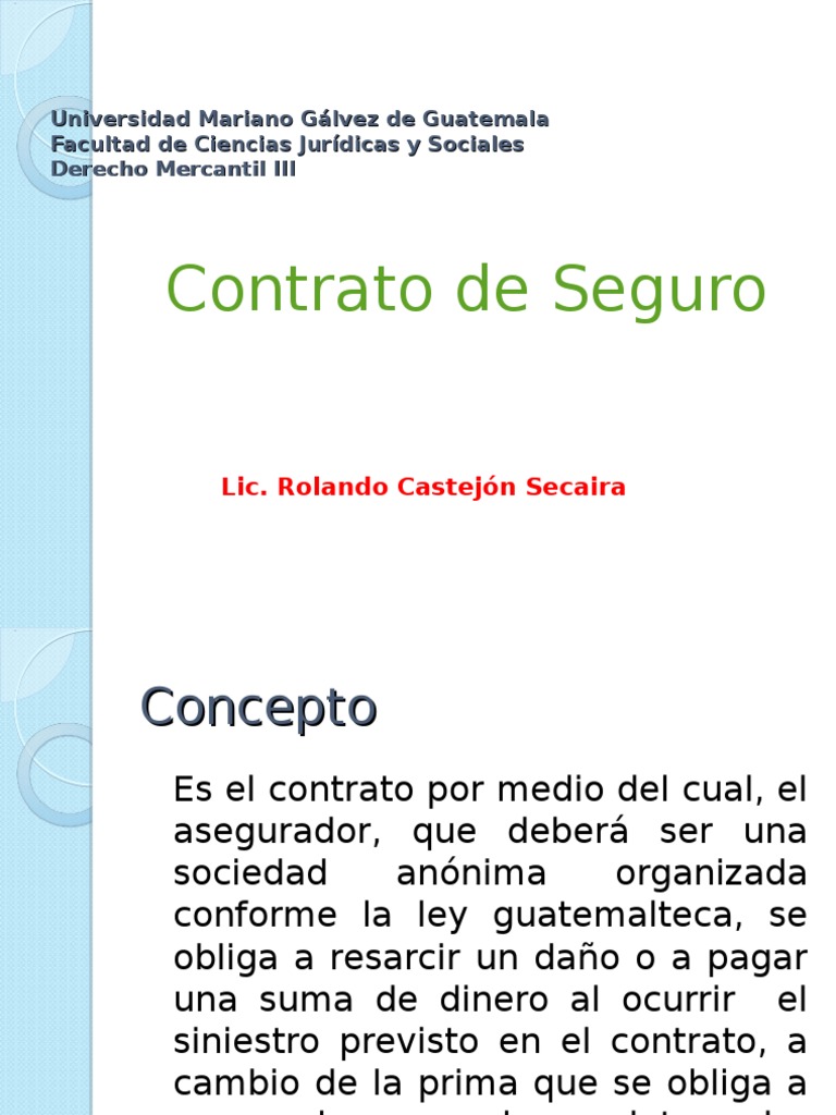 Contrato de Seguro | PDF | Póliza de seguros | Seguro