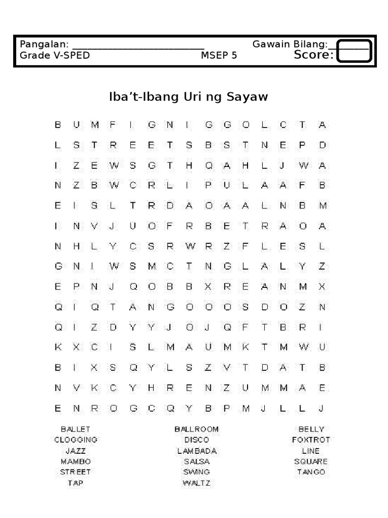 Mga Uri NG Sayaw | PDF