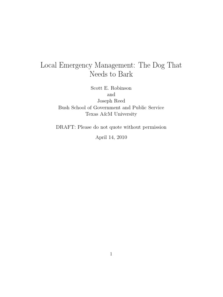 Local Emergency Management Insights | PDF | Emergency Evacuation ...