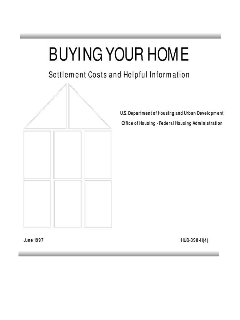 Buying Your Home: Settlement Costs and Helpful Information | PDF