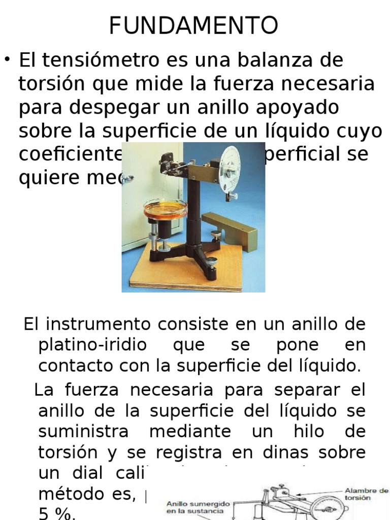 Tensiometro de Du Nouy | PDF