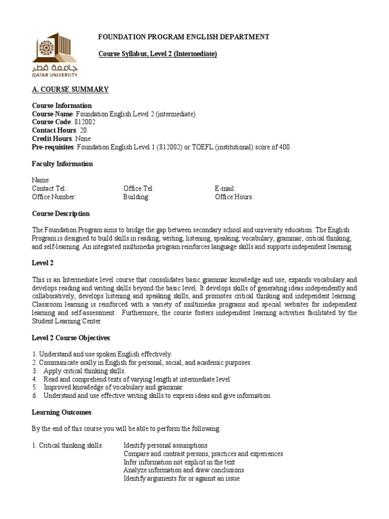 Level2 English Syllabus 002 | PDF | Vocabulary | Test (Assessment)