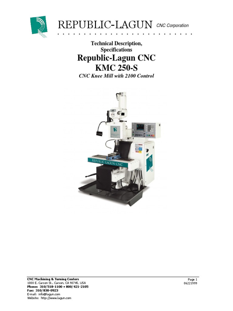 Technical Description KMC | PDF | Personal Computers | Numerical Control