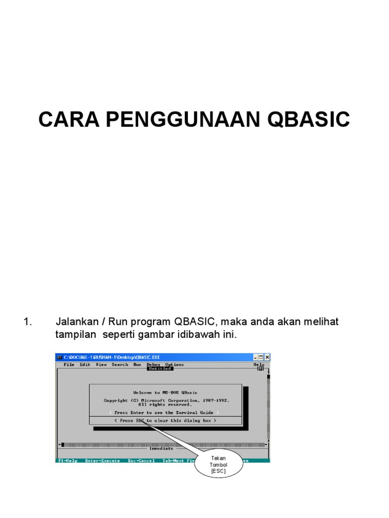 Cara Penggunaan Qbasic | PDF