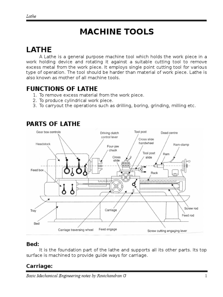Lathe | PDF | Machining | Machines