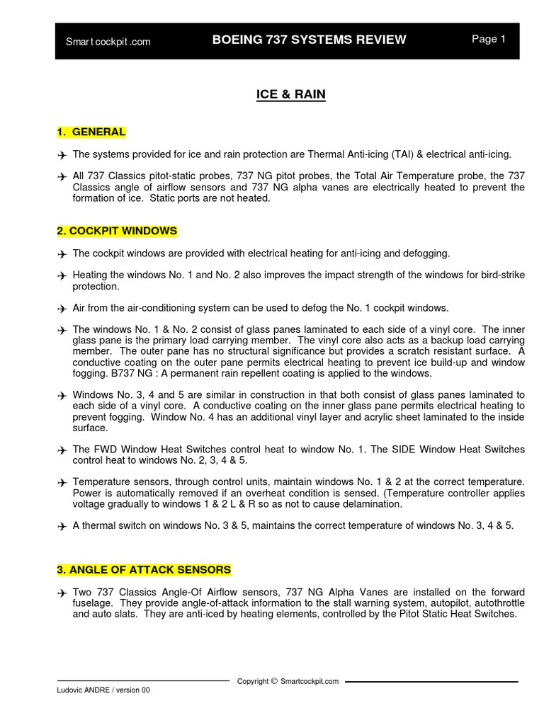 Boeingggg 737 Ice and Rain Protection | PDF | Switch | Window