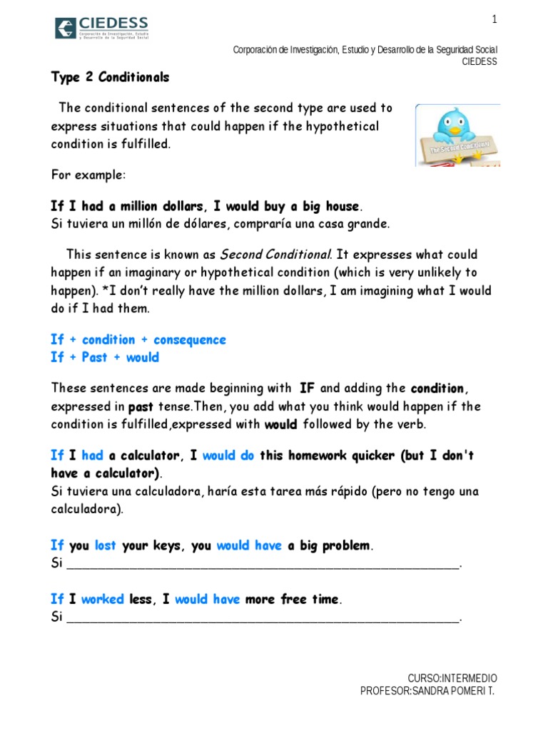 Second Conditional | Download Free PDF | Grammar | Linguistic Typology