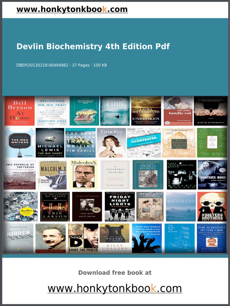Devlin Biochemistry 4th Edition PDF QGbzY | PDF | E Books | Computer File