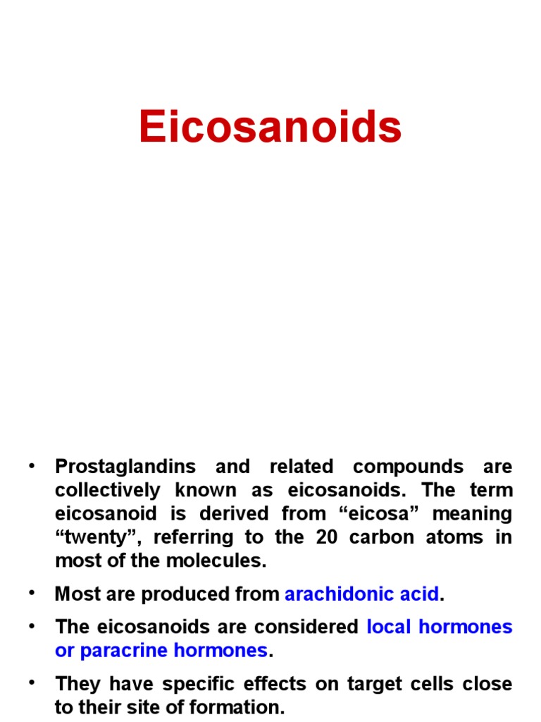 Eicosanoids | PDF | Prostaglandin | Molecular Biology