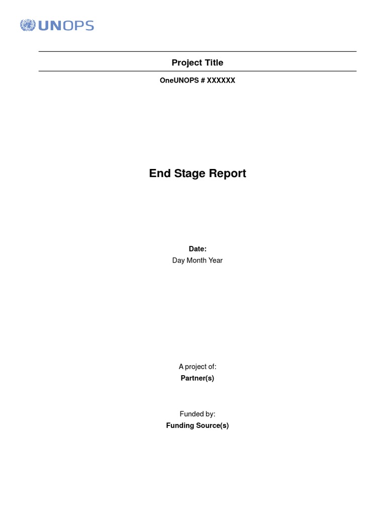 End Stage Report: Project Title | PDF | Risk | Sustainability