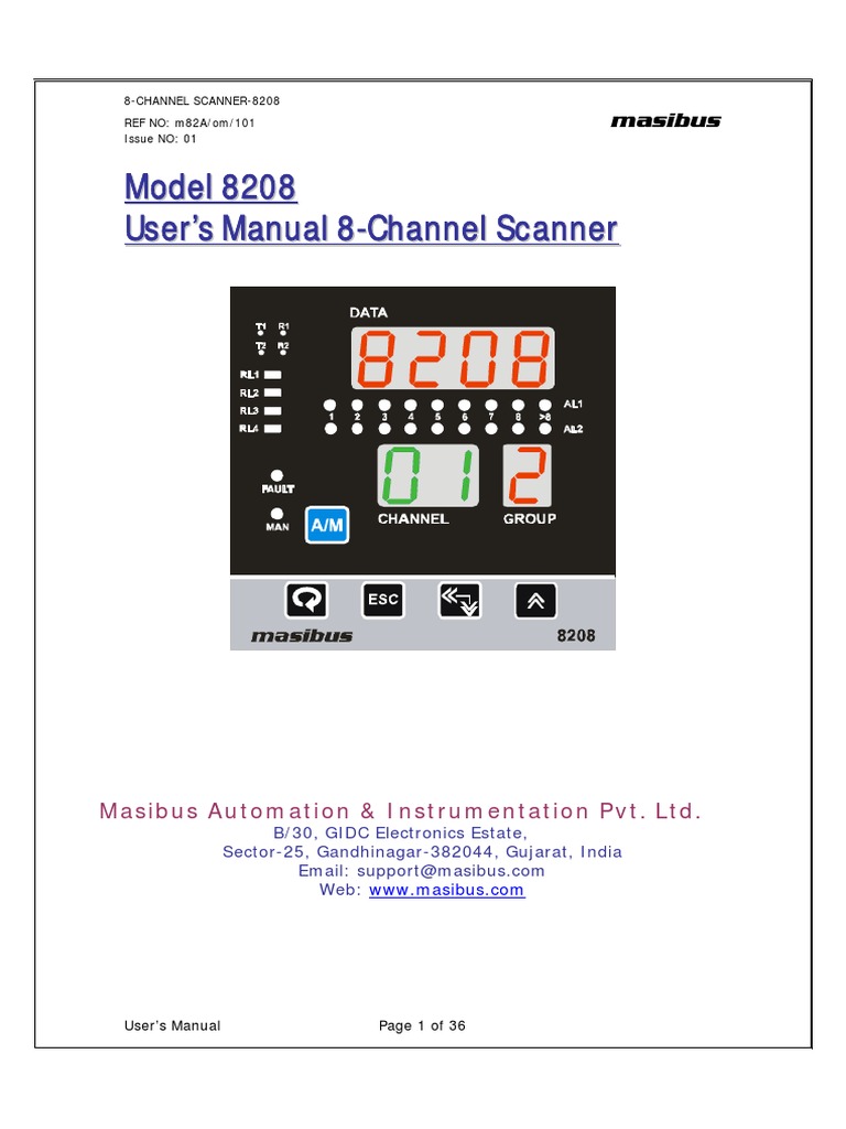 Masibus 8208 Manual | PDF | Calibration | Control Theory