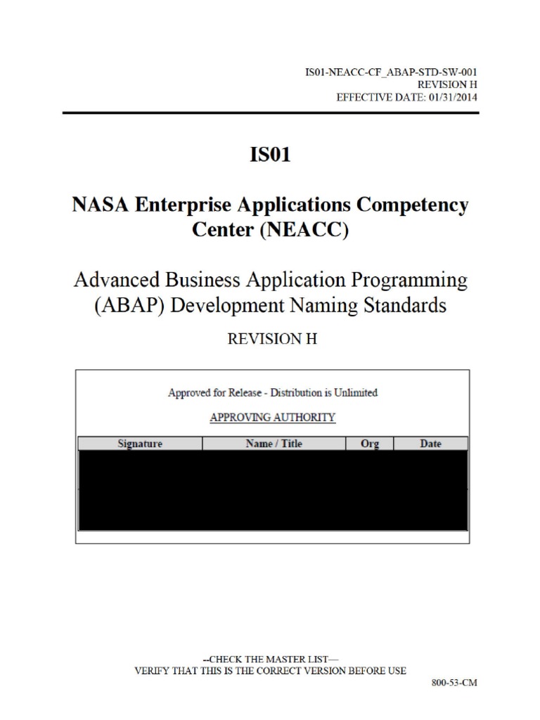 ABAP Development Naming Standards PDF | PDF | Class (Computer Programming) | Object (Computer ...